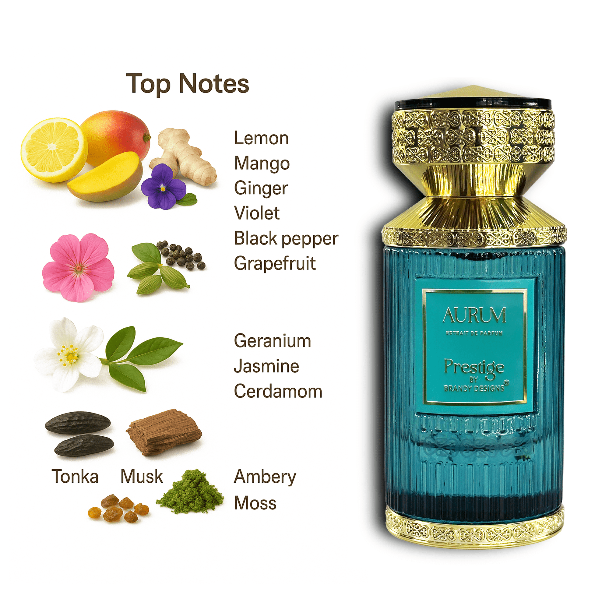 Aurum Extrait de Parfum For Unisex– 100ml Prestige by Brandy Designs ...